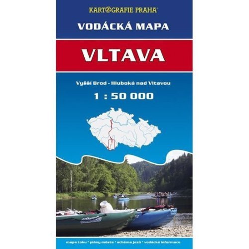 Vodácká mapa - Vltava/Vyšší Brod - Hluboká nad Vltavou/1:50 tis ...